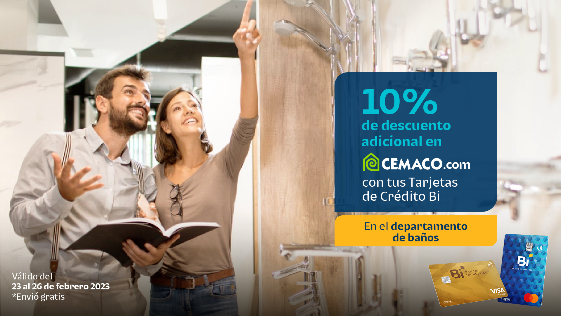 ¡Utiliza tus Tarjetas de Crédito Bi y obtén descuento en CEMACO!