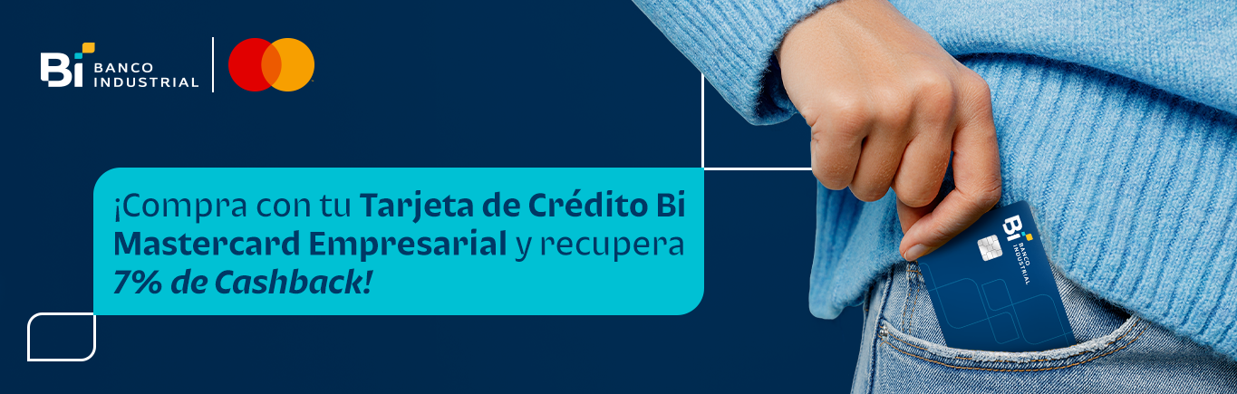 Obtén el 7% de Cashback con tu Tarjeta de Crédito Bi Mastercard | BI