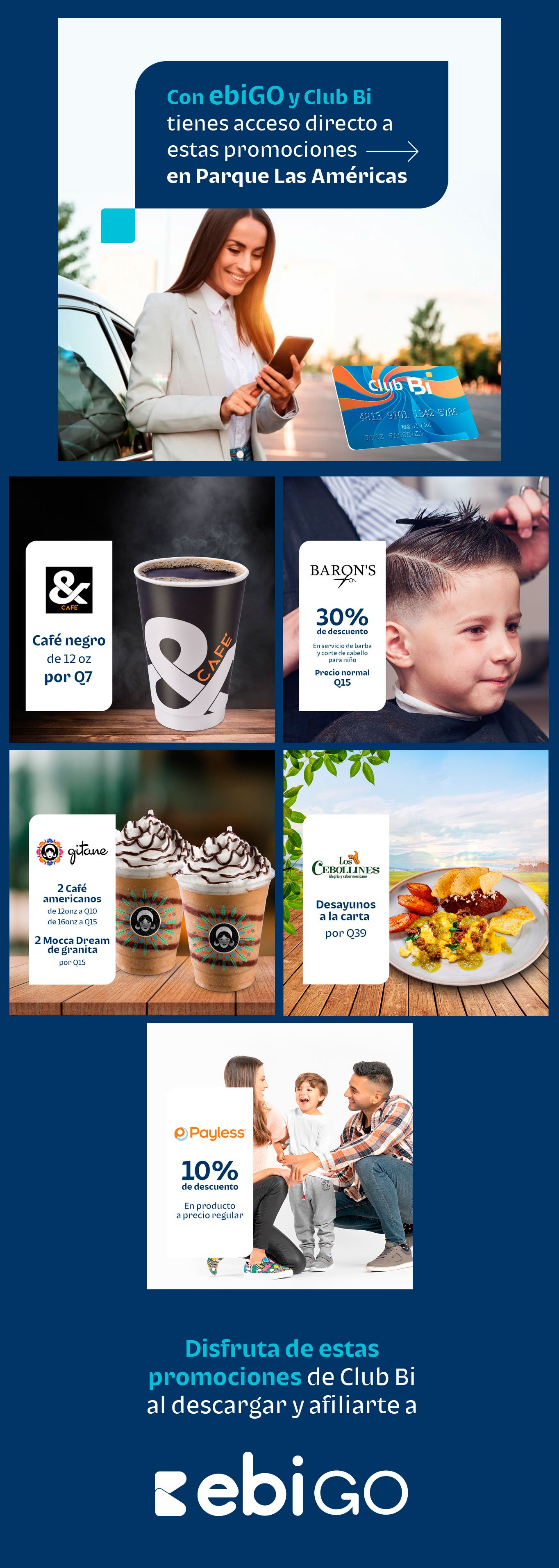 Disfruta de estas promociones con Club Bi y ebiGO.