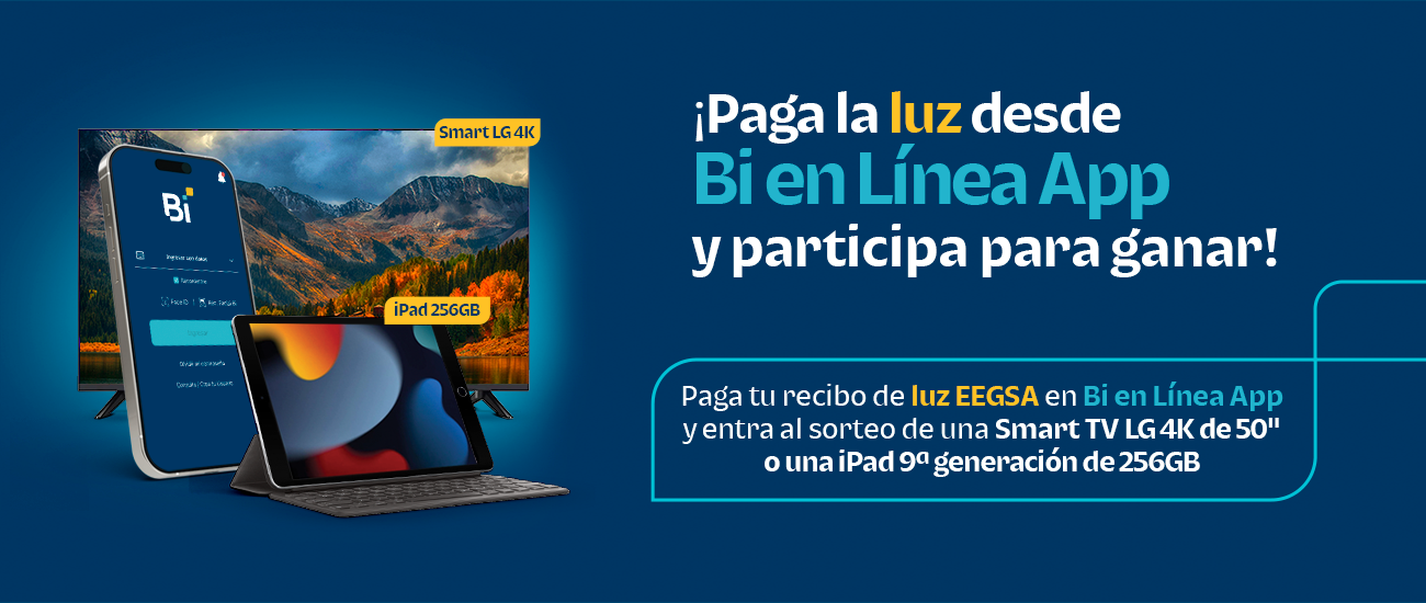 ¡Paga la luz con EEGSA desde Bi en Línea y GANA