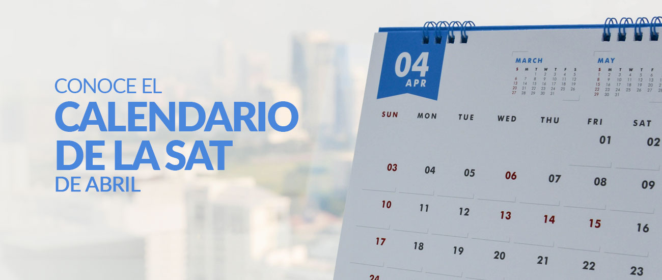 Calendario SAT abril 2019
